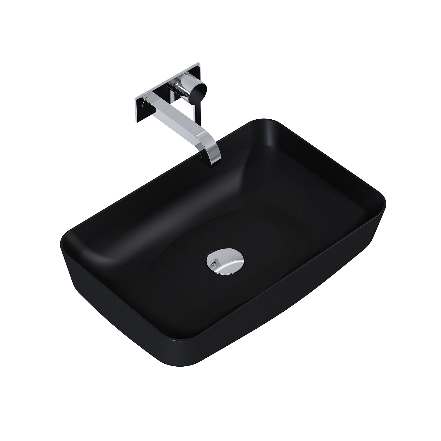 Elita Umywalka Nablatowa Nomia Czarny Mat Czarny | Asortyment \ Umywalki \ Umywalki nablatowe ...